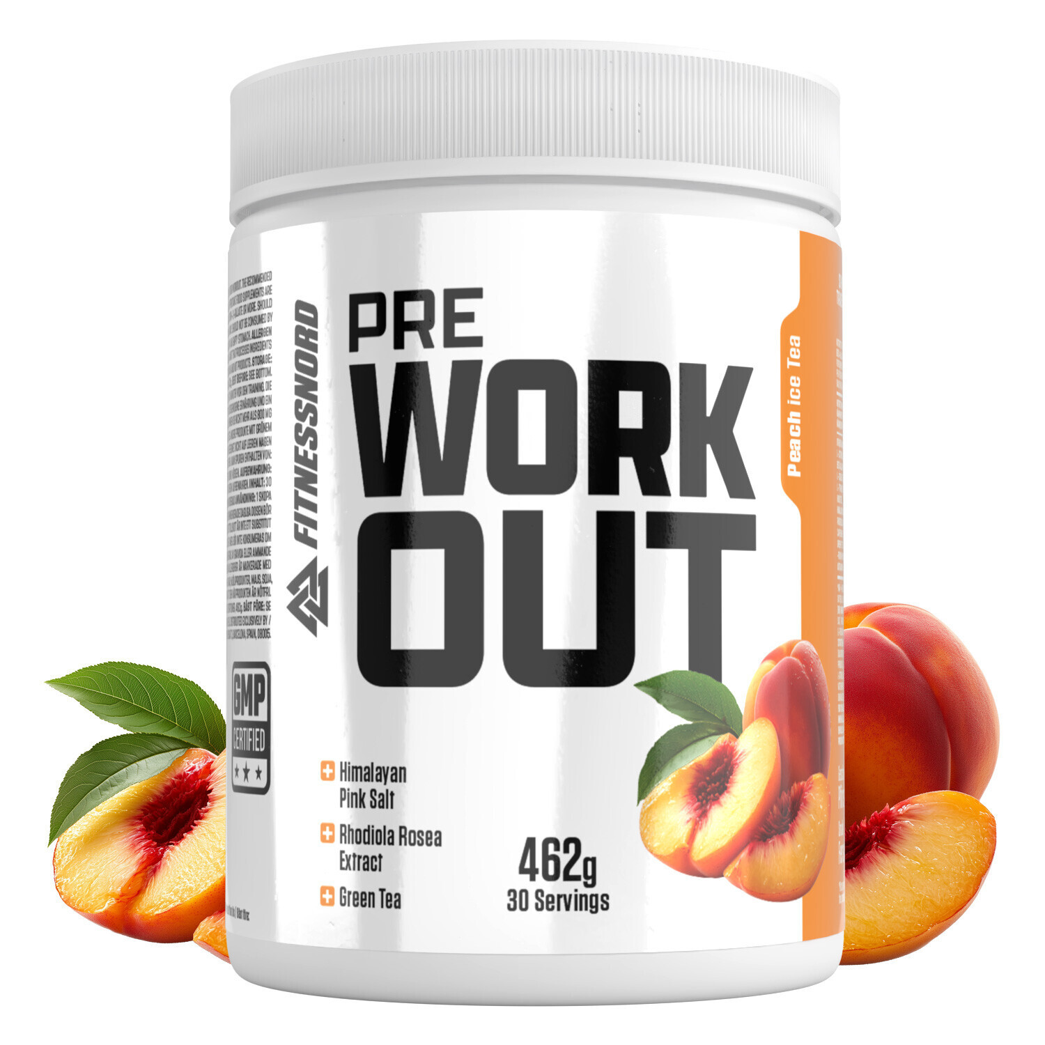 Fitnessnord Pre-Workout – Peach Ice Tea (30 portioner) Pre-workout Før ...