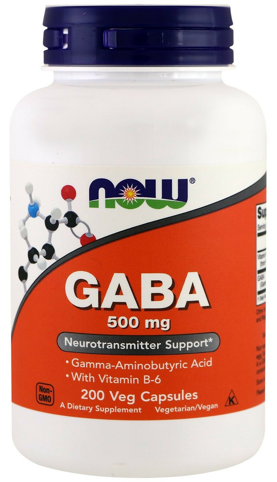 NOW FOODS GABA 500 mg 200 stk | Få bedre Nattesøvn