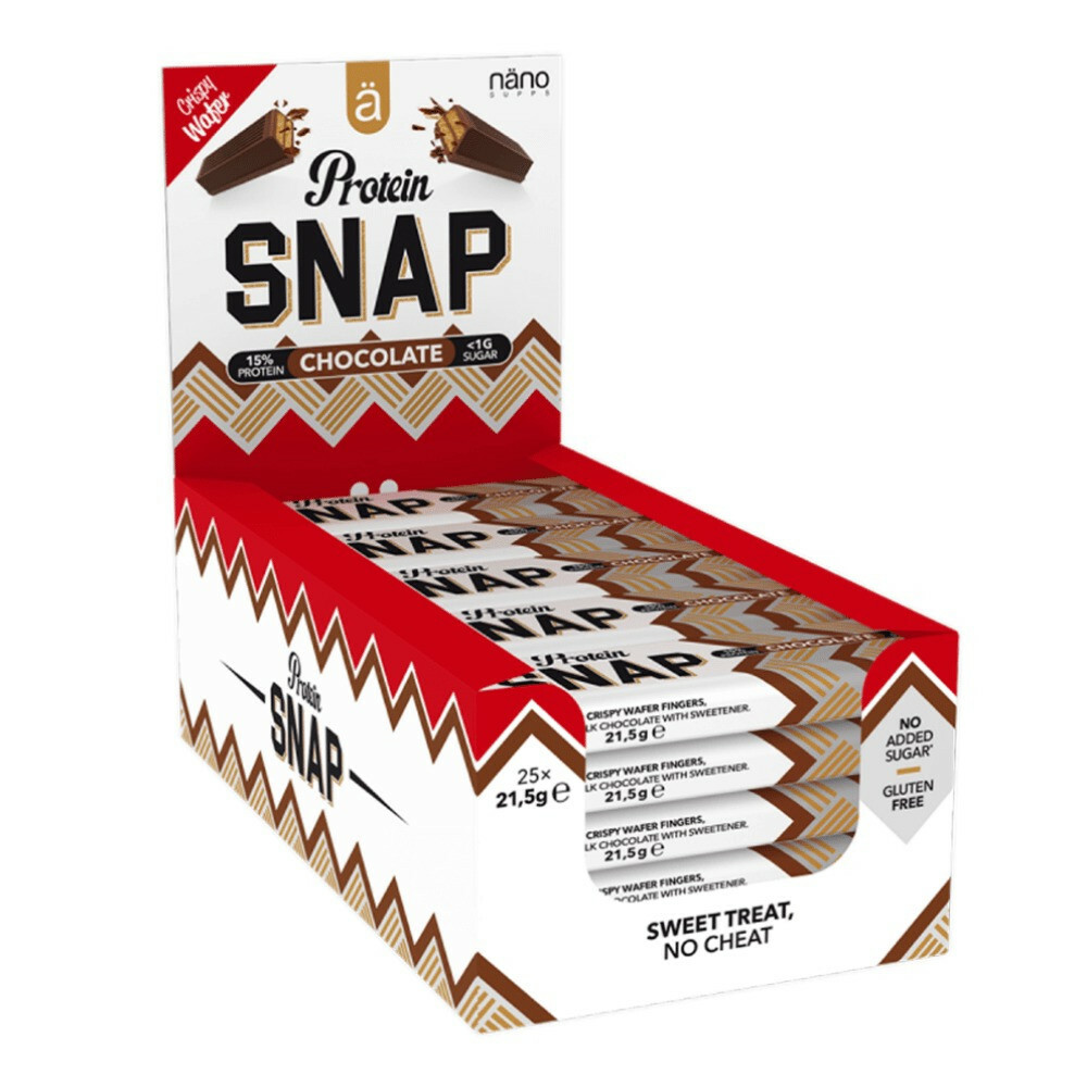 NANOSUPPS - PROTEIN SNAP 25 x 22 g-Chocolate, bedst før 30.11.2025 ...