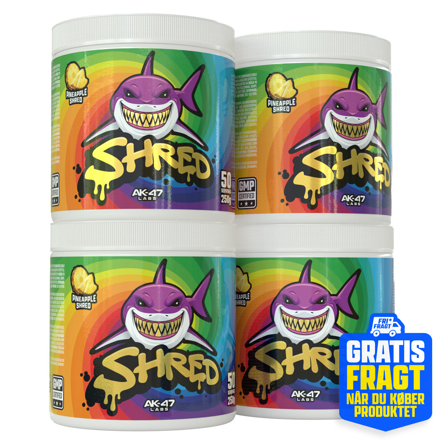 Shred pre-workout (4 x 50 portioner) Pre-workout Storkøb TILBUD