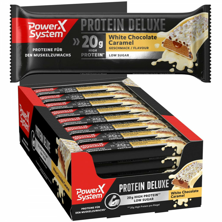 Protein Deluxe Bar (15 x 55 g) - White Chocolate Caramel Proteinbars Efter träning Energi Mål